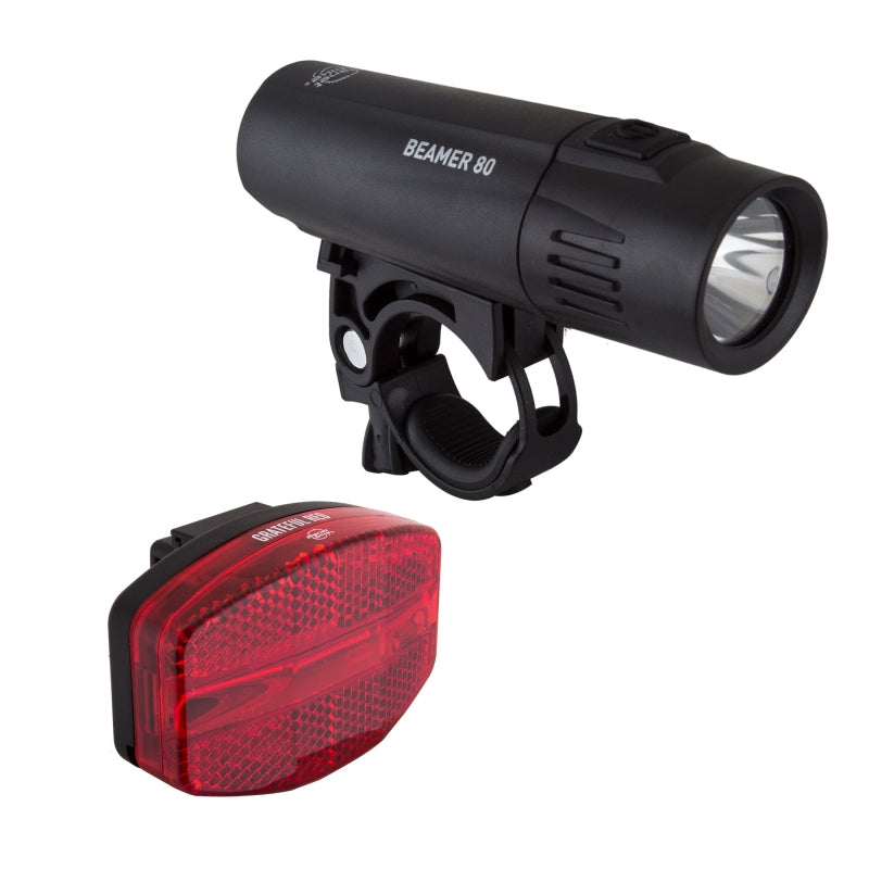 Planet Bike Beamer 80 Headlight and Grateful Red Taillight Set